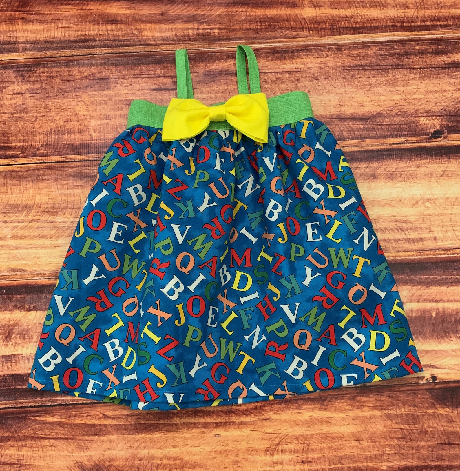 Girl School Dress Alphabet Dress ABC Dress School Days | Etsy