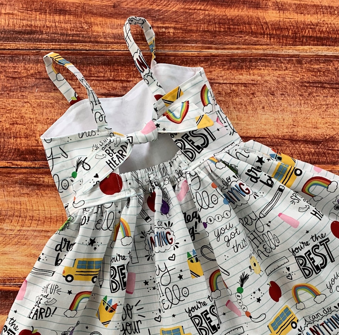 First Day of School, Girl School Dress, Back to School Dress, Alphabet ...