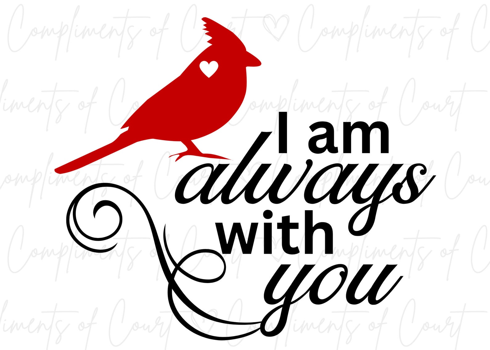 Cardinal Memorial Svg Memorial Svg / PNG, Cardinal Svg / PNG, Red ...