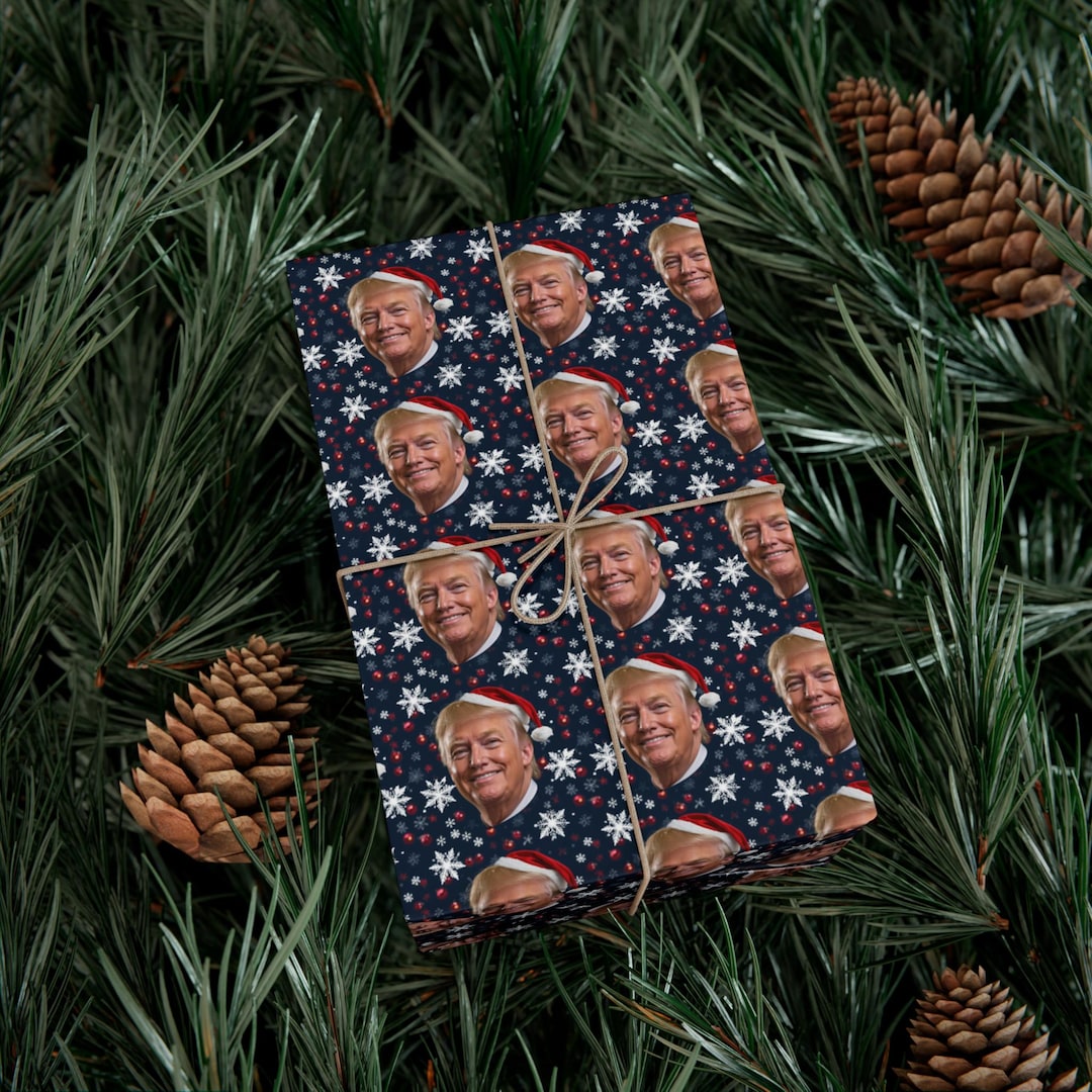 MAGA Donald Trump Design Christmas Wrapping Papers, Holiday Gift Wrap ...