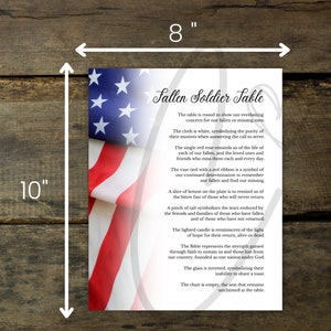 Fallen Soldier Memorial Sign | White Background | Digital Download ...
