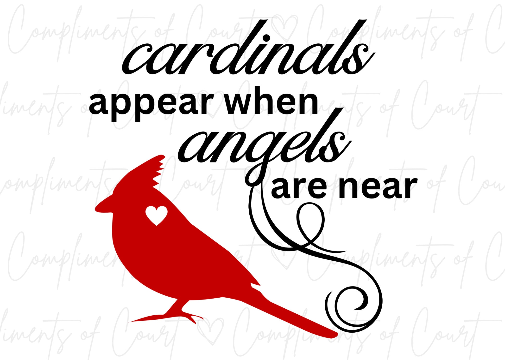 Cardinal Memorial Svg Memorial Svg / PNG, Cardinal Svg / PNG, Red ...
