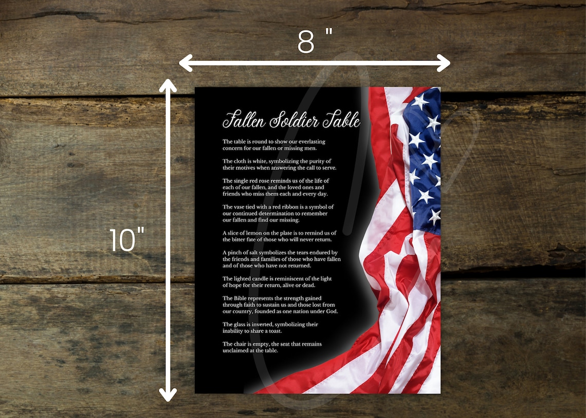Fallen Soldier Memorial Sign | Digital Download | Memorial Day |veteran ...