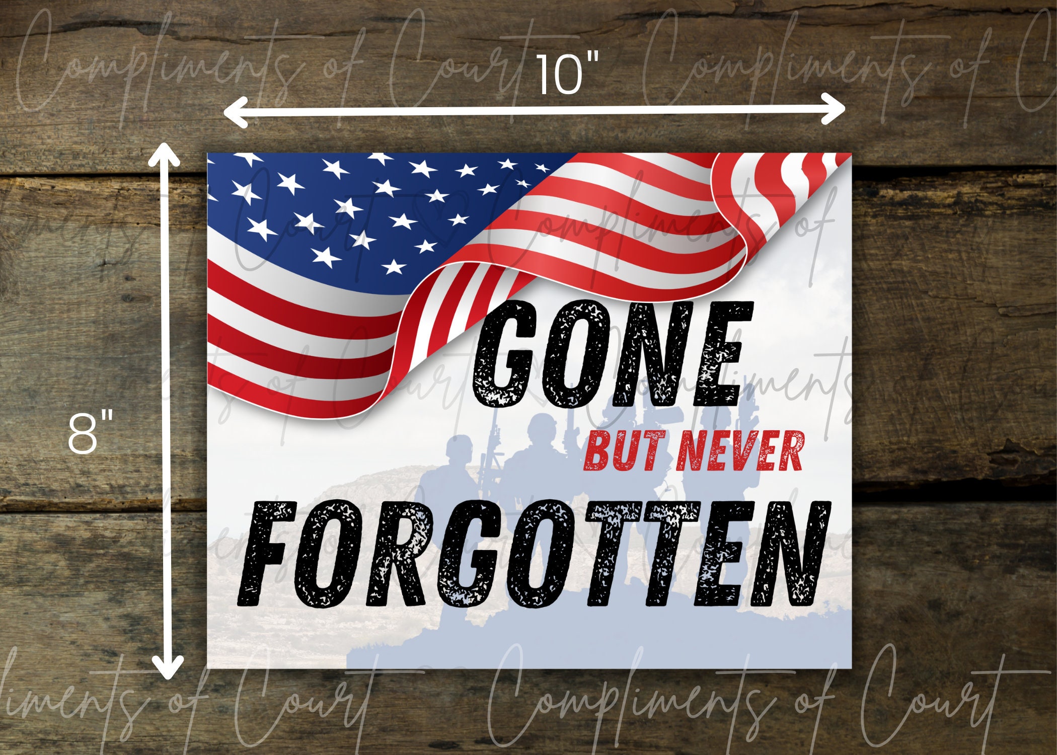 Gone but Never Forgotten Table Sign | Digital Download | Memorial Day ...