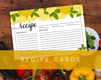 Recipe Cards 3x5 Printable - Etsy