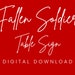 Fallen Soldier Memorial Sign White Background Digital Download Memorial ...