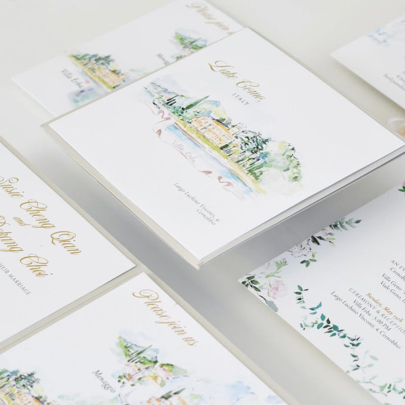 Lake Como Wedding Invitation - Etsy