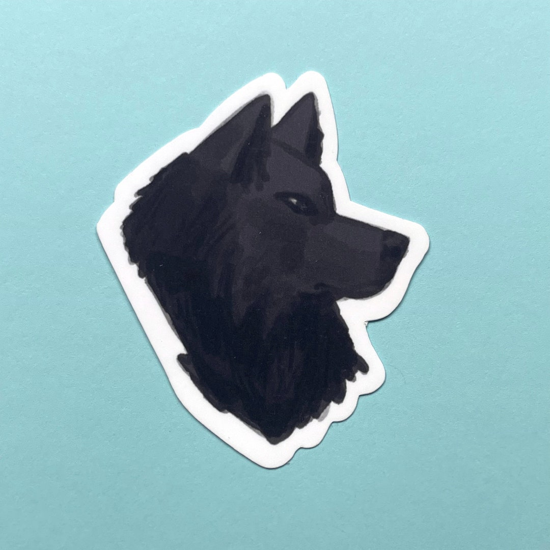 Black Wolf Sticker - 100% Recycled Paper or Water-resistant Stickers ...