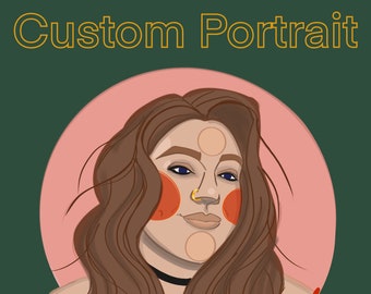 Custom Digital Portrait From Photo Custom Profile Pic - Etsy