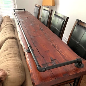 Custom Drink Rail Table, Home Theatre Bar, Reclaimed Wood Bar, Natural ...