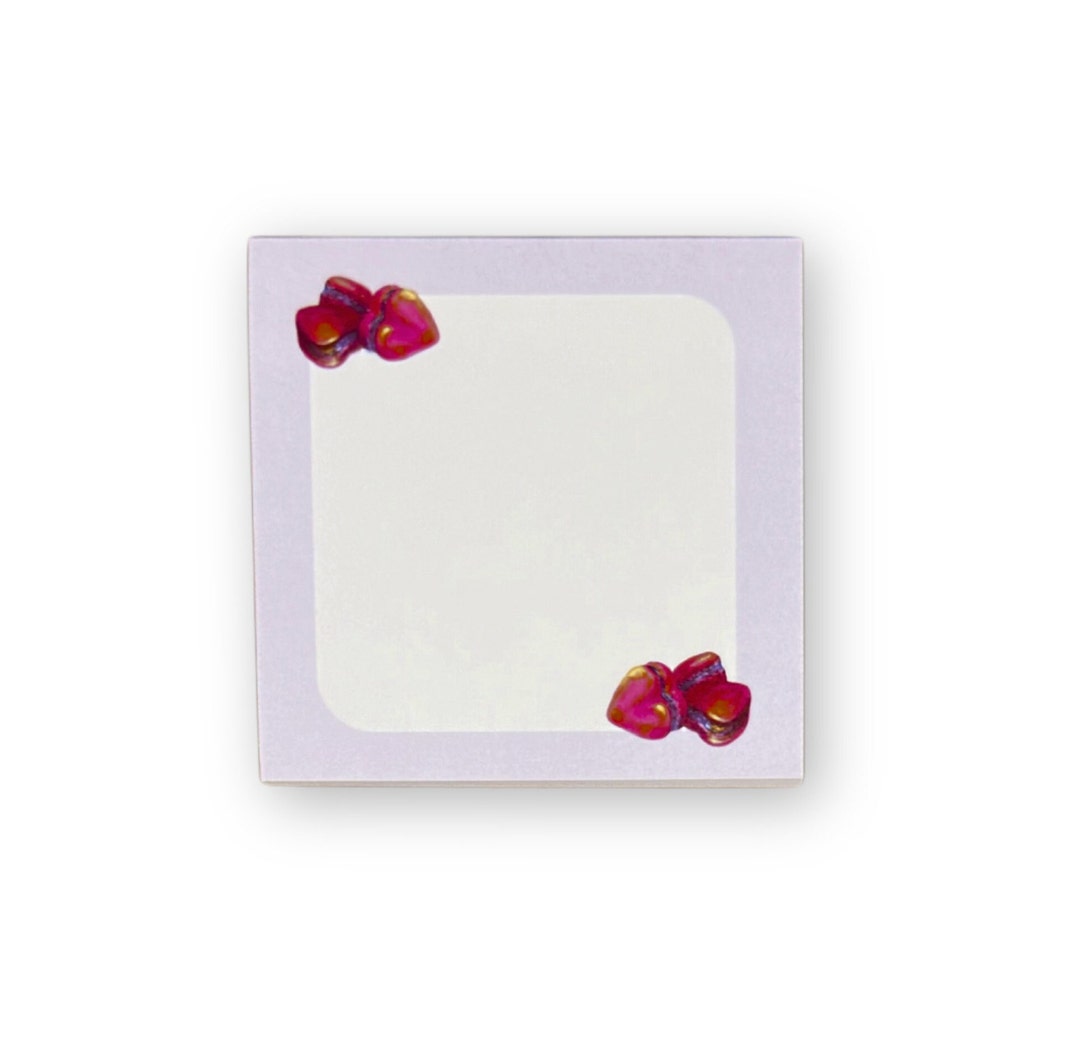 STICKY Notes-pink Heart Macarons Art Cute Aesthetic Sticky Notepad-gift ...