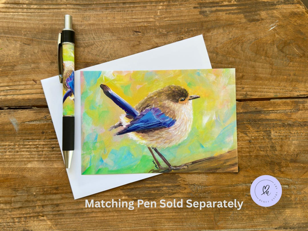 Fairy Wren Note Cards: Bird Art Prints, Stationery Set of 8 - Etsy