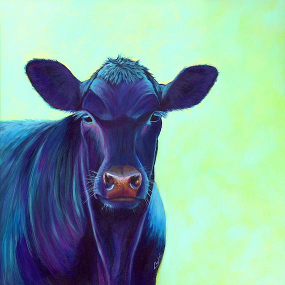 Cow Print Blue