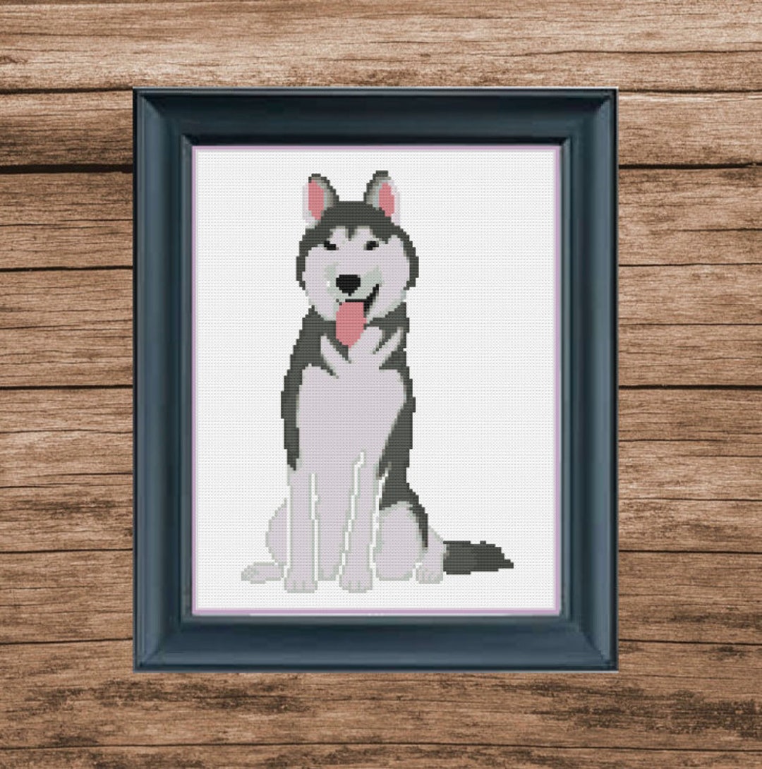 Husky Cross Stitch Pattern Abstract Minimalistic Easy to Stitch Pdf ...