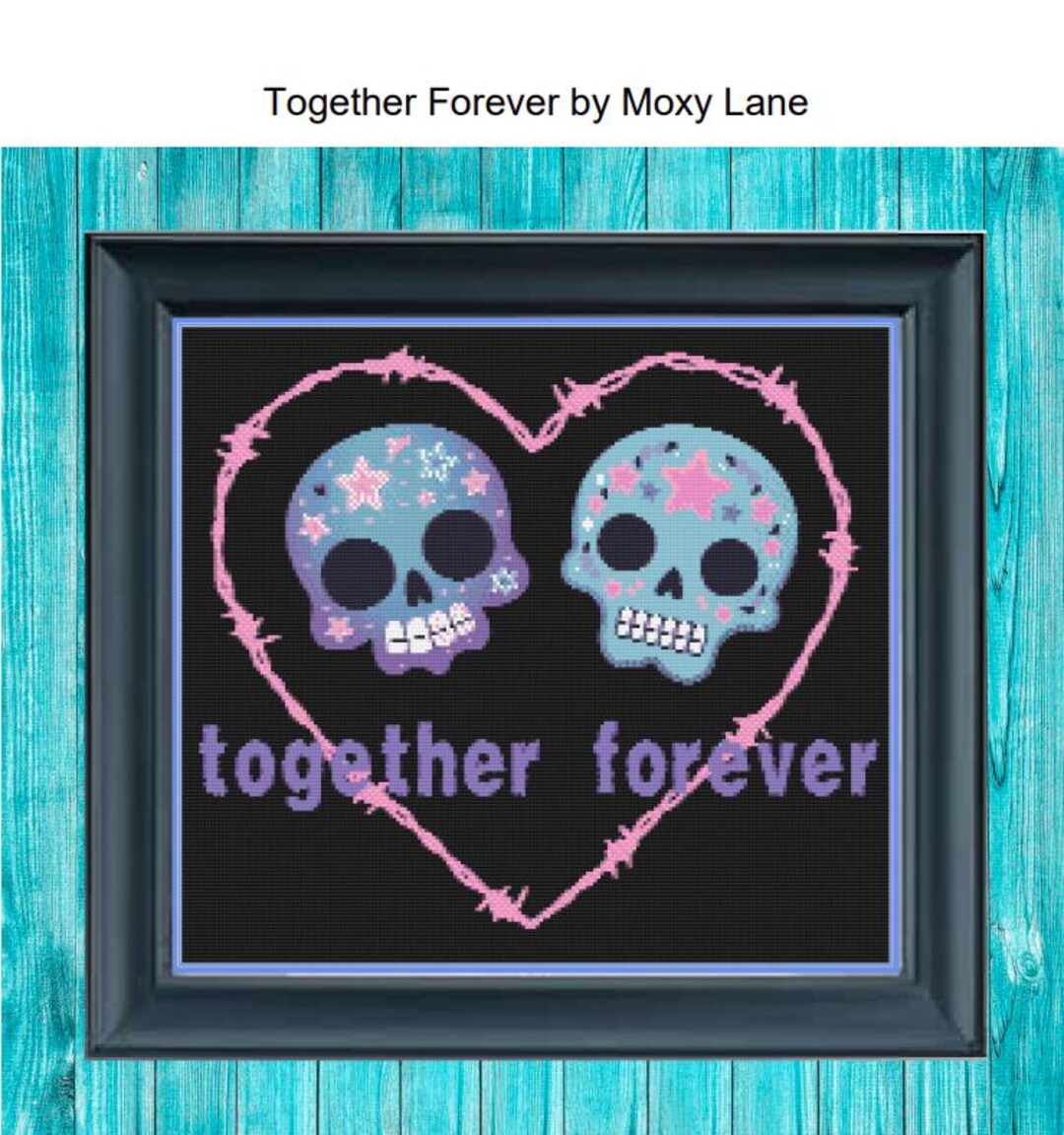 Pastel Goth Cross Stitch Pattern Pdf Download Gift Pastel Halloween ...
