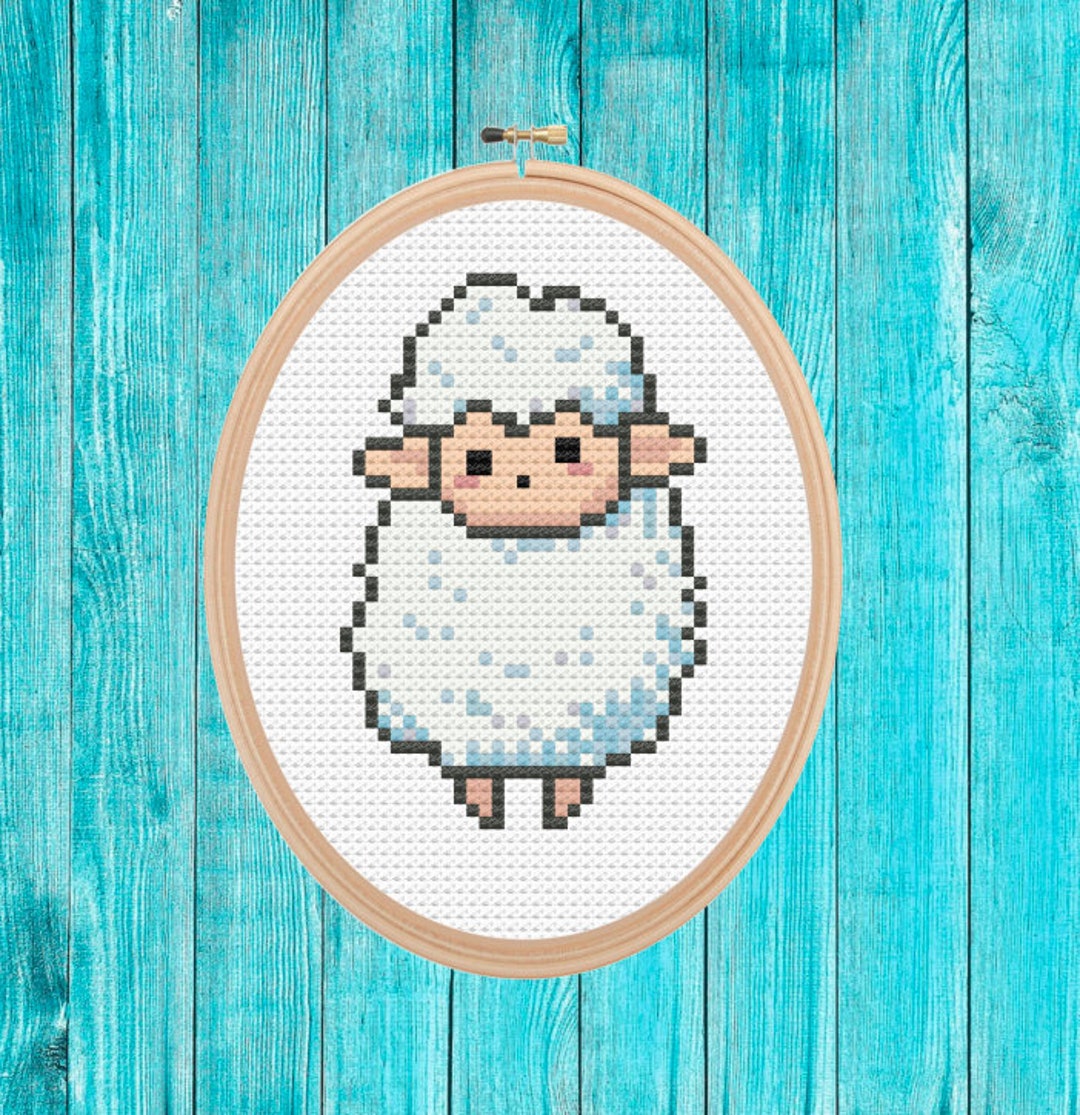 Easter Lamb Small Cross Stitch Mini Cross Stitch Pattern Pdf Easy ...