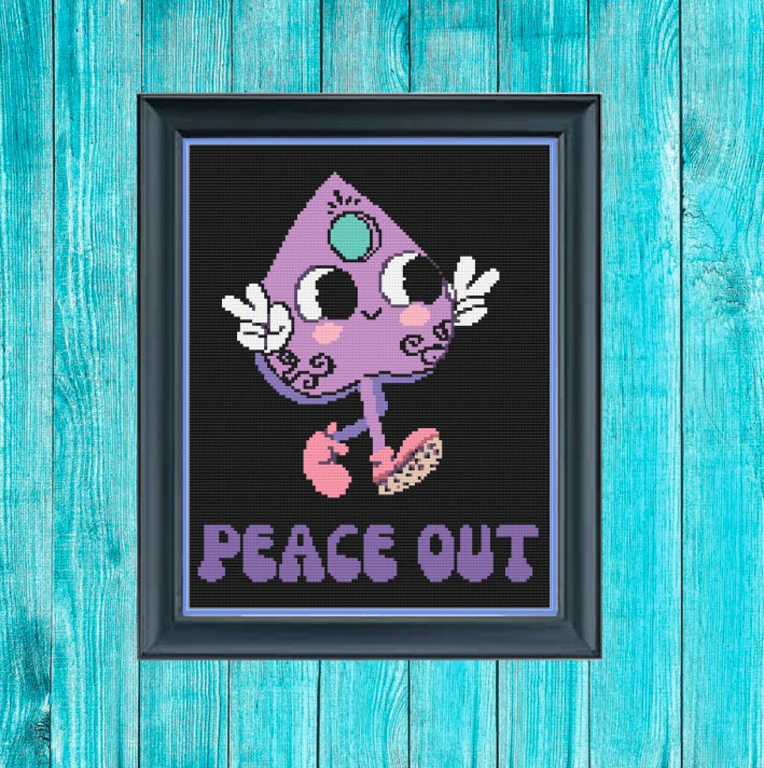 Pastel Goth Cross Stitch Pattern Ouija Planchette Pattern Witchy ...