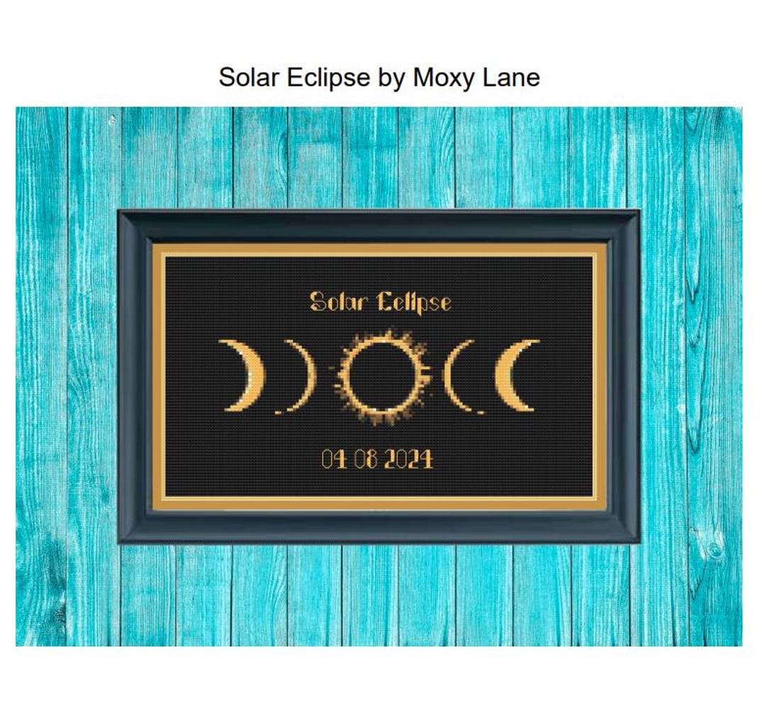 Solar Eclipse Cross Stitch Pattern Easy Pdf Pattern for Cross Stitch ...