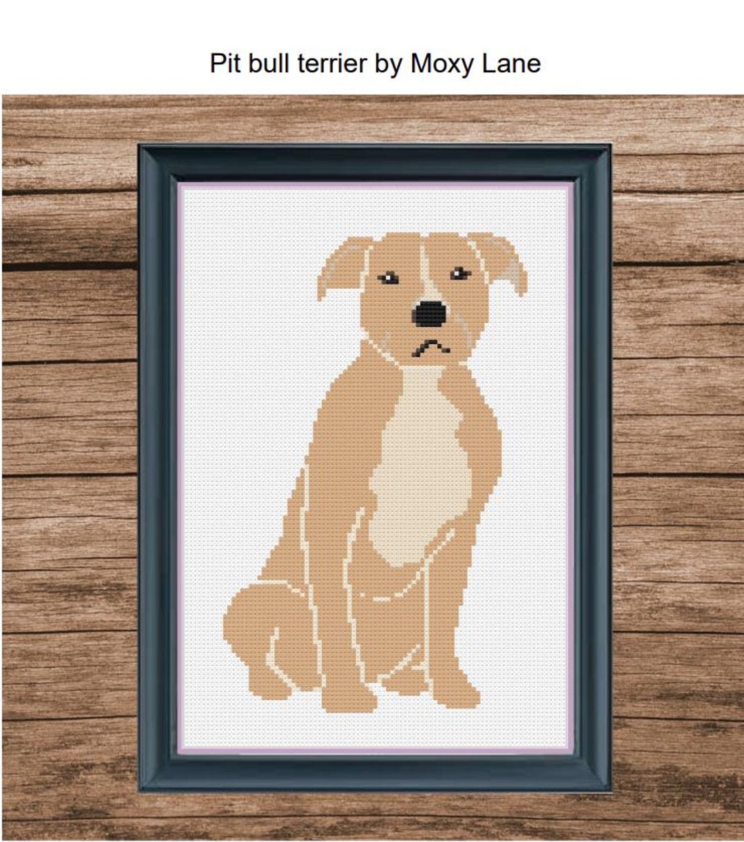 Pit Bull Cross Stitch Pattern Abstract Minimalistic Easy to Stitch Pdf ...
