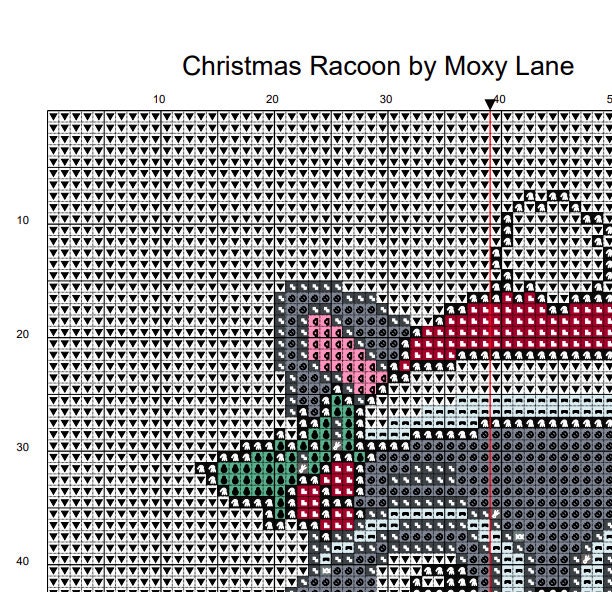 Christmas Racoon Cross Stitch Pattern Pdf - Etsy