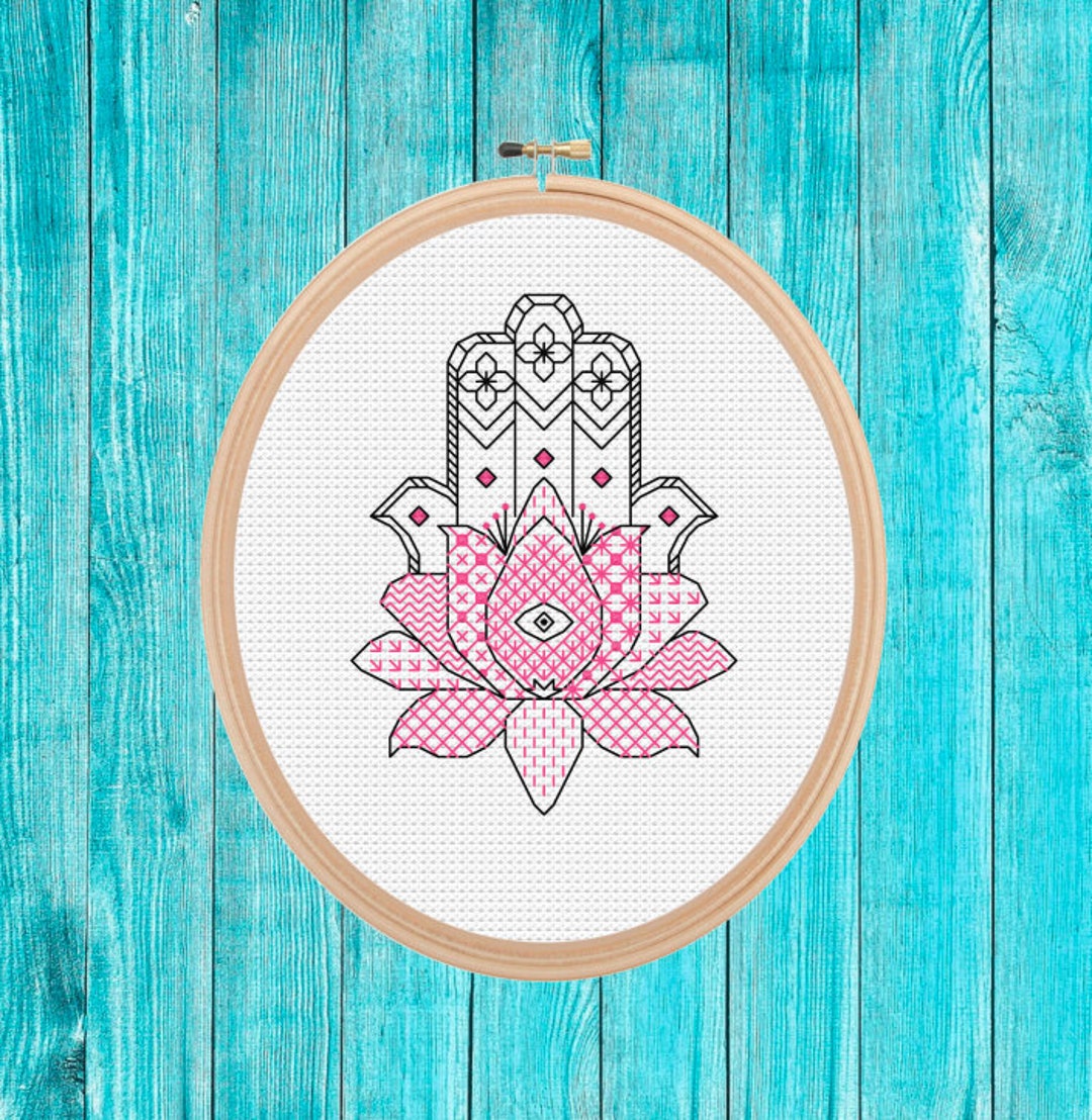 Hamsa Hand Mini Cross Stitch Pattern Pdf Easy Simple Gift Quick Stitch ...