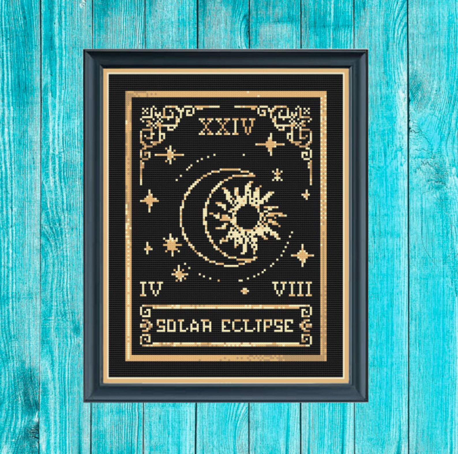 Solar Eclipse Tarot Cross Stitch Pattern Easy Pdf Pattern for Cross ...