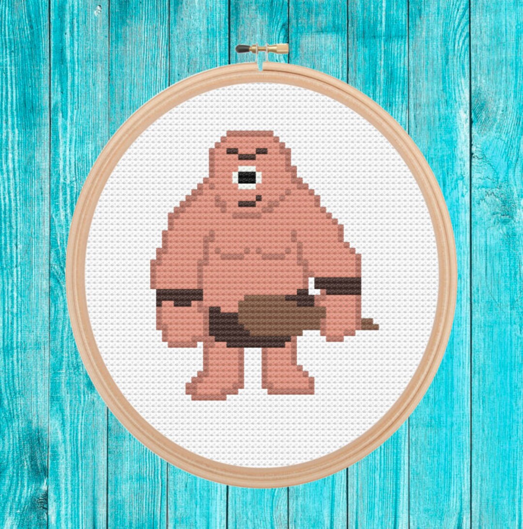 Cyclops Mini Cross Stitch Pattern Pdf Easy Simple Mythology Gift Retro ...