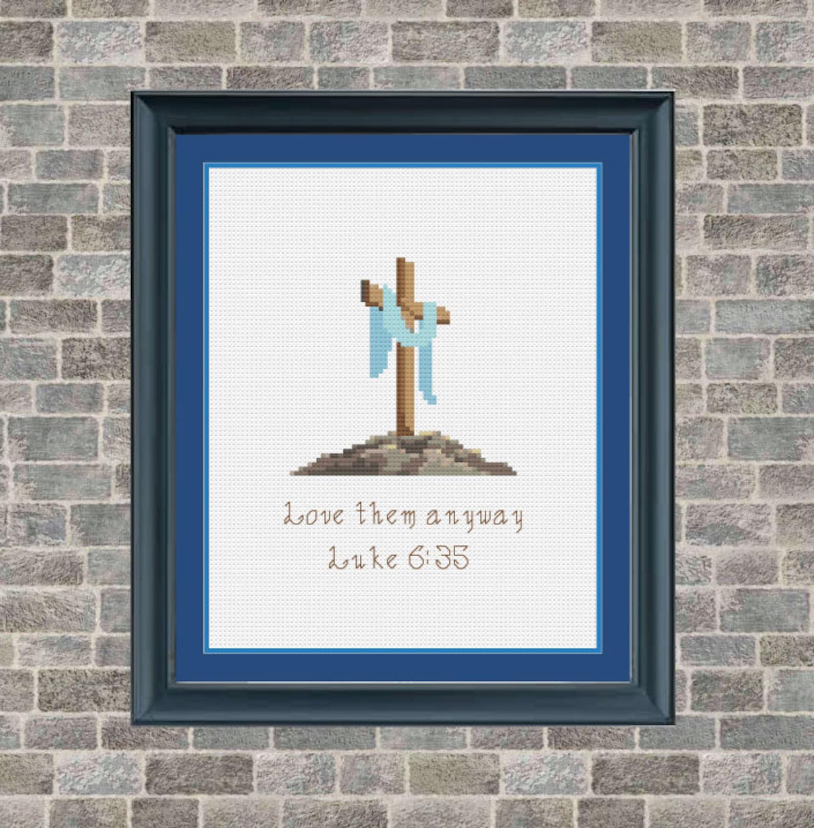 Cross Bible Verse Cross Stitch Pattern - Etsy