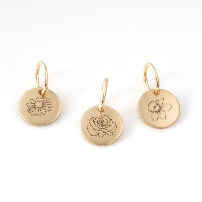 Gold Flower Charm - Etsy