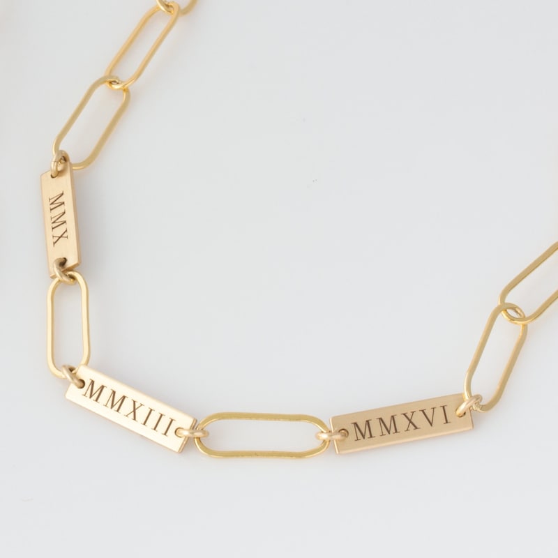 Large Link Name Necklace - Etsy