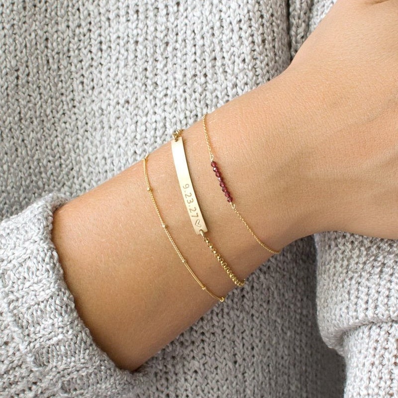 Skinny Bar Bracelet - Etsy