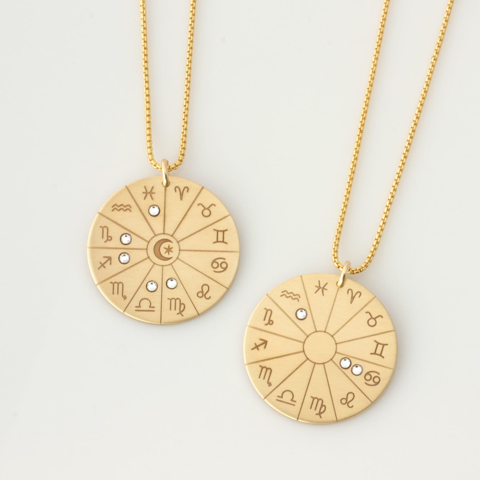 Sun Moon Rising Sign Necklace Astrology Wheel Big 3 - Etsy