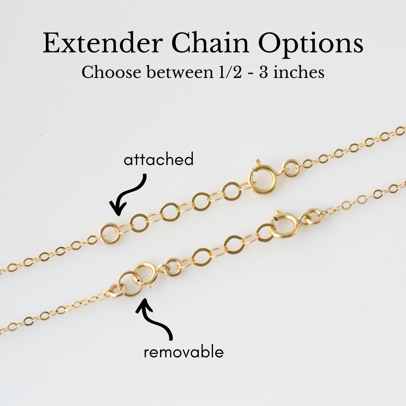 Necklace Extender, Bracelet Extender, Adjustable Length Chain Extender ...