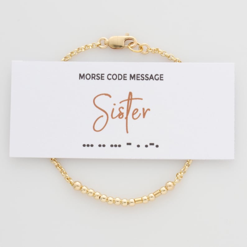 Sister - Hidden Morse Code Message Bracelet, Friendship Bracelet ...
