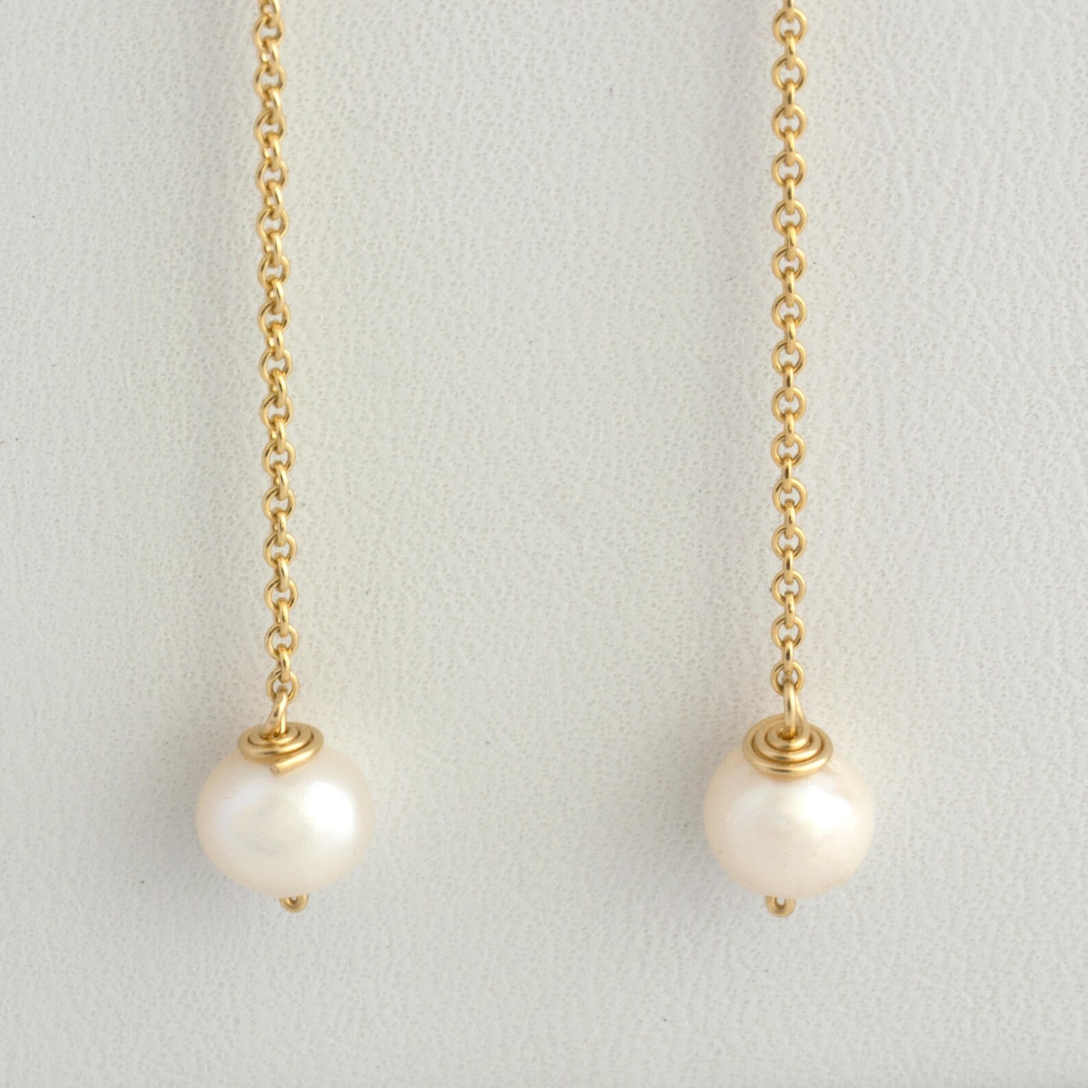 Pearl Chain Earrings, Long Dangle Earrings for Women, Dainty Earrings ...