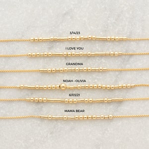 Personalized Morse Code Bracelet, Christmas Gift for Sister, Mother, Best Friend, Daughter, Wife ...