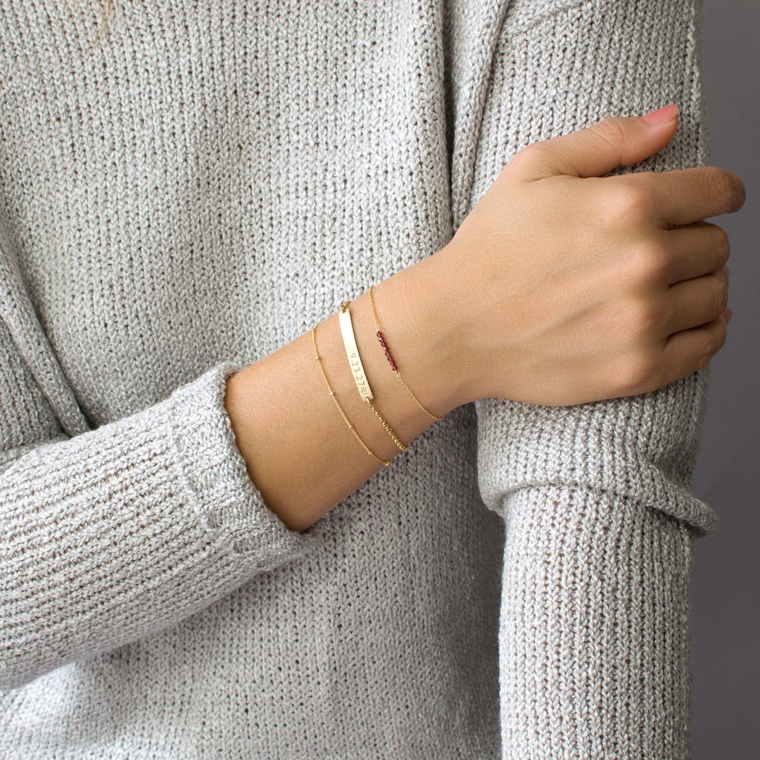Dainty Bracelet, Gemstone Bracelet, Birthstone Bracelet, , Bead Bar ...