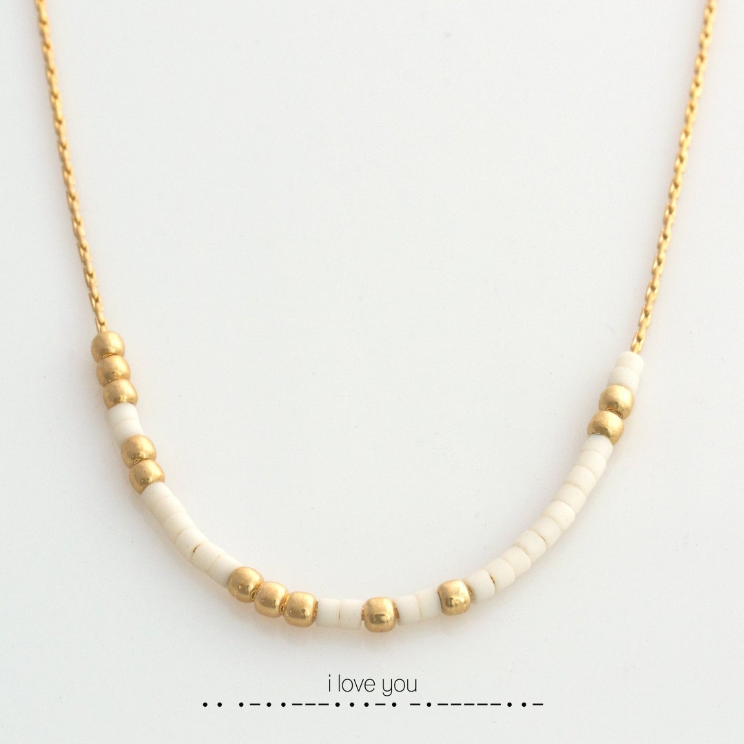 I Love You Morse Code Necklace, Valentine's Day Gift for Wife, Sister ...