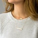 Personalized Gold Bar / Skinny Bar Necklace/ Customized Gold - Etsy