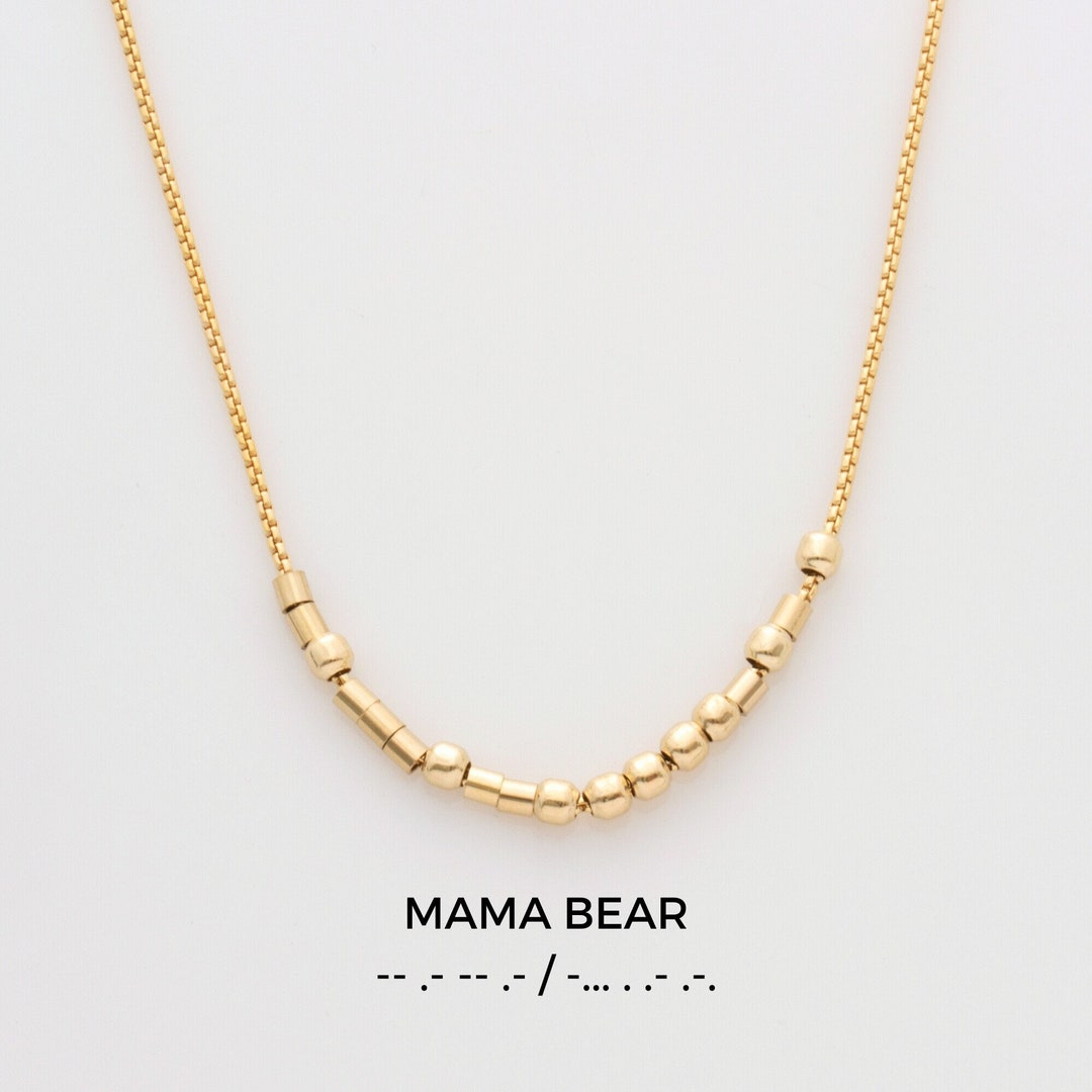 Custom Morse Code Necklace for Mom, Personalized Morse Code Necklace With Hidden Message ...