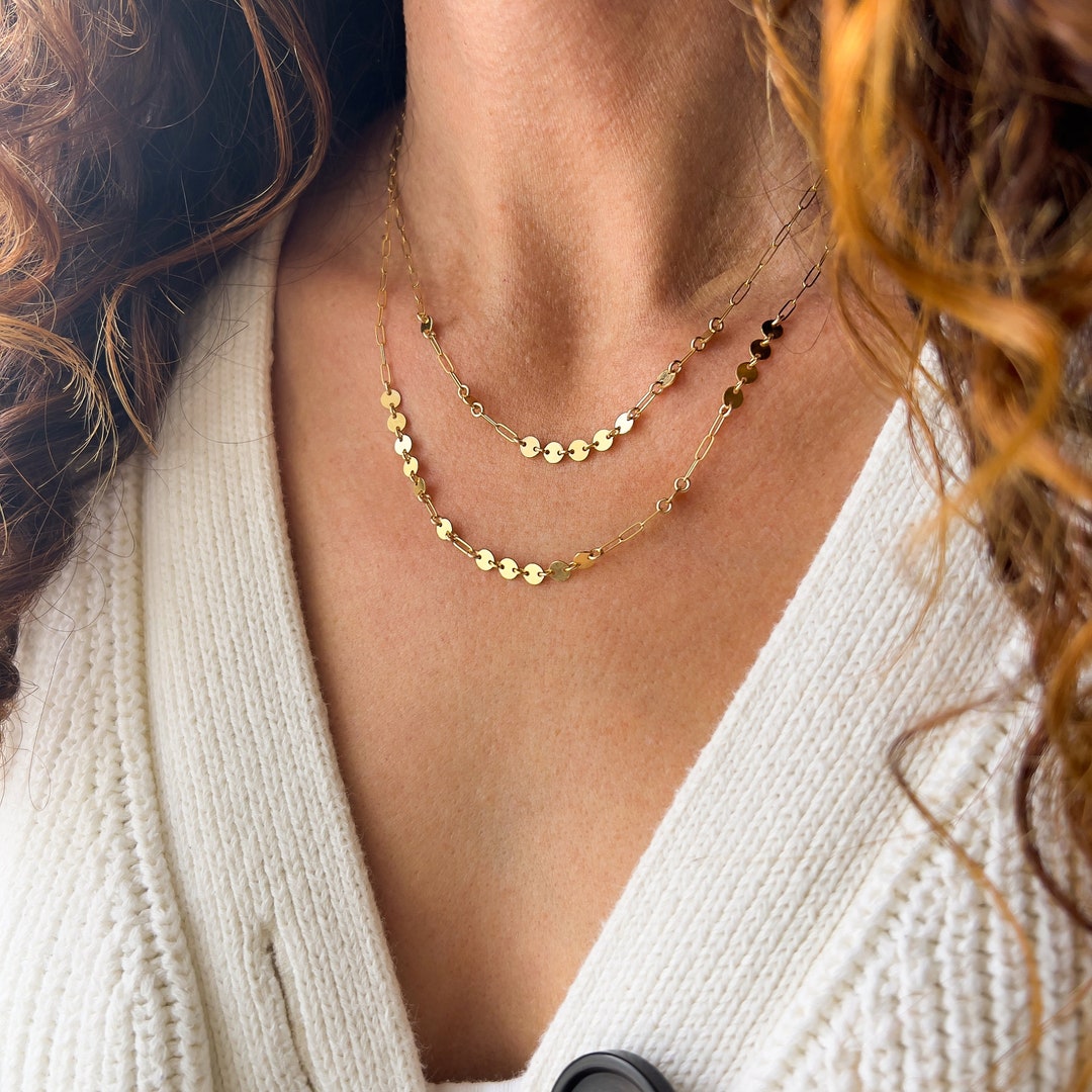 Personalized Circle and Chain Morse Code Necklace, Hidden Message Morse ...