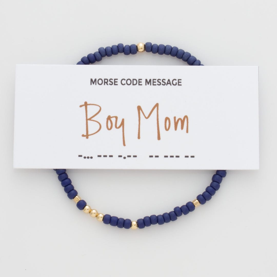 Boy Mom Morse Code Bracelet by LEILA Jewelry Shop, Mother's Day Gift ...