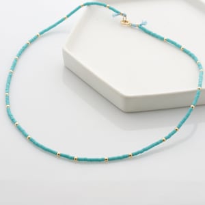 Mini Beads Necklace, Tiny Beaded Necklace, Layering Necklace, Dainty ...