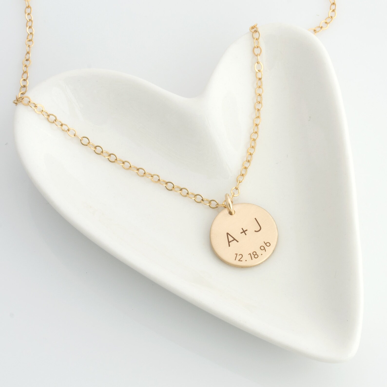 Personalized Anniversary Date Necklace Valentine's Gift - Etsy