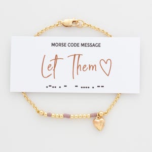 Let Them Morse Code Bracelet in 14K Gold Filled or Sterling Silver ...