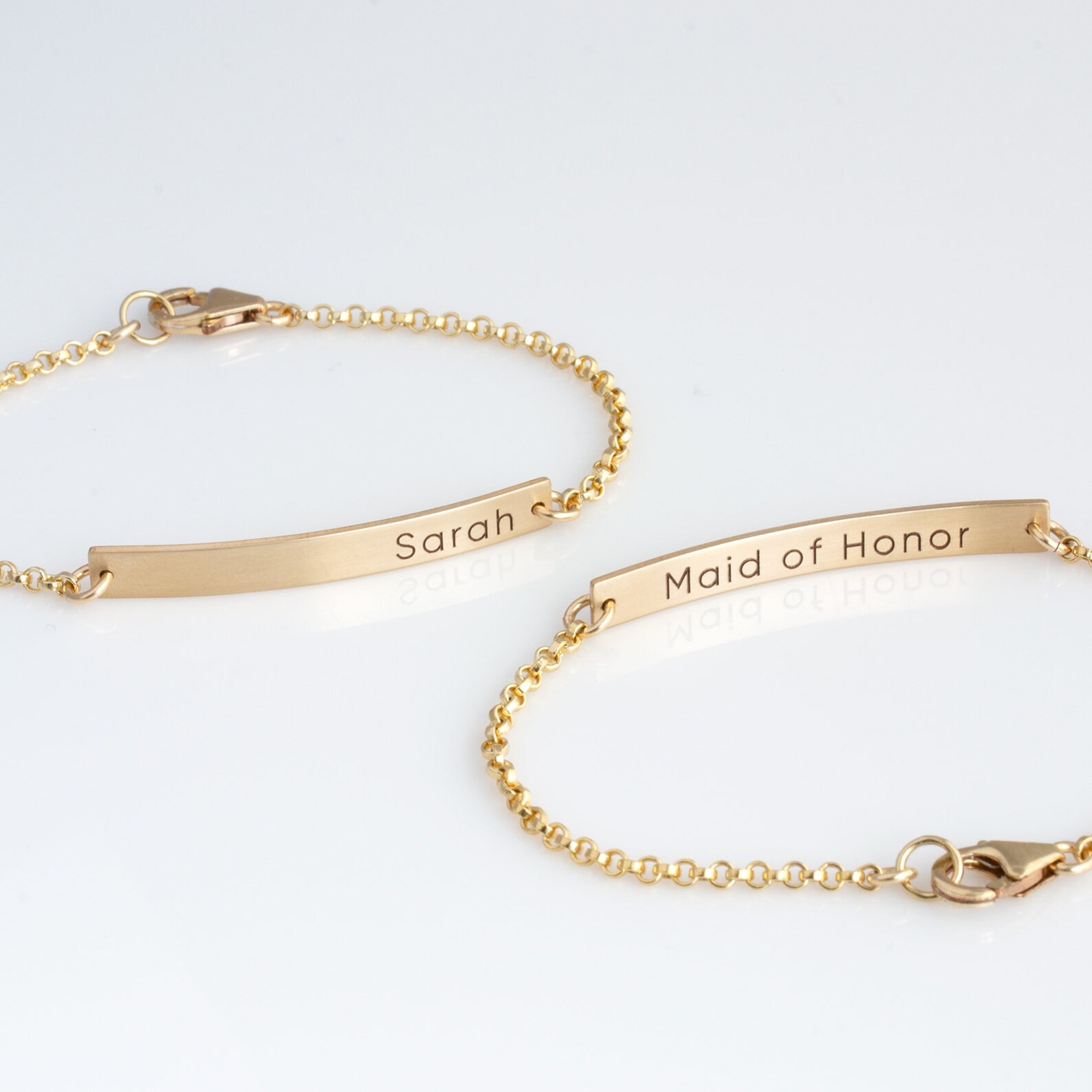 Gold Bar Bracelet, Personalized Bar Bracelet, Skinny Bar Bracelet ...