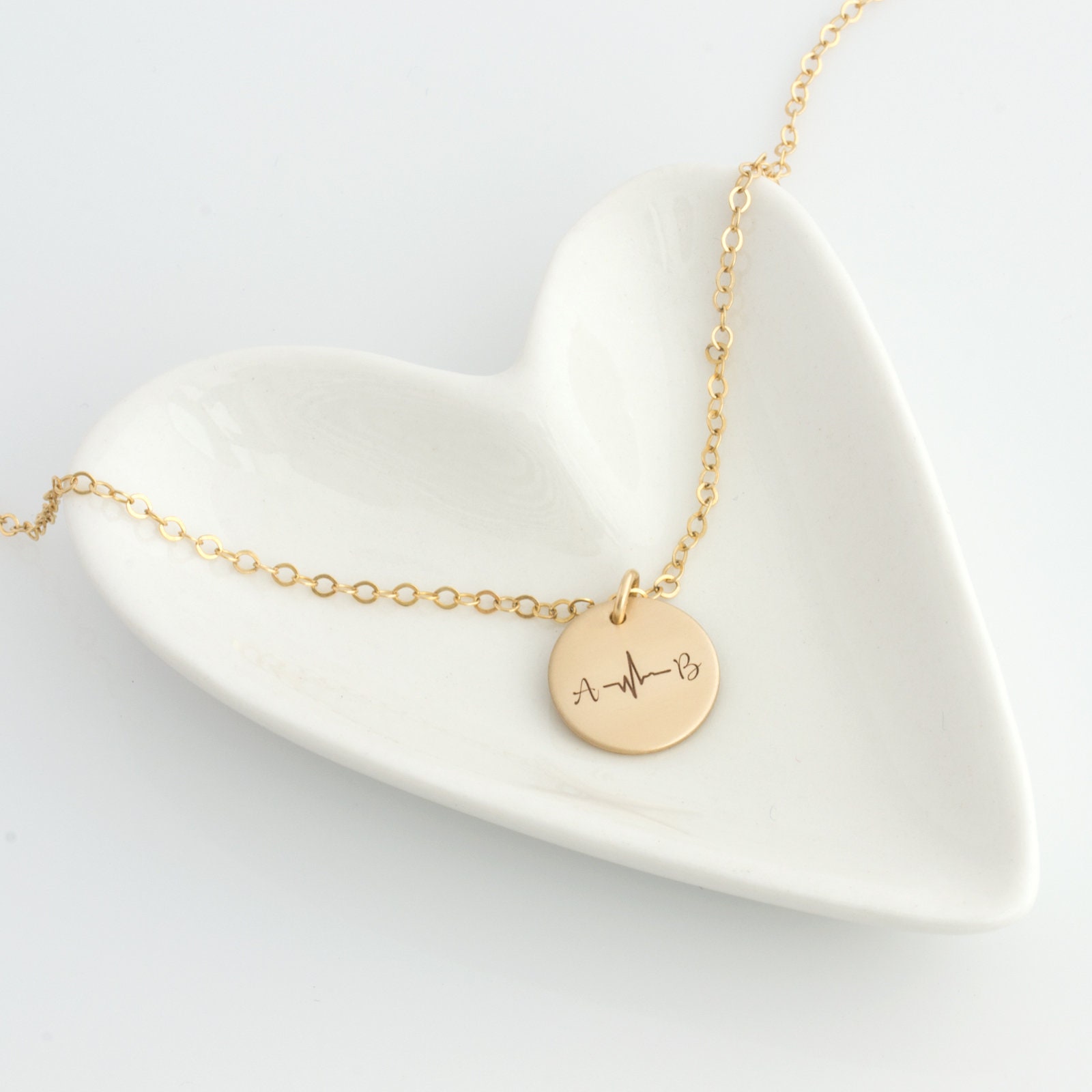 Personalized Heartbeat Necklace I Love You Valentine's - Etsy