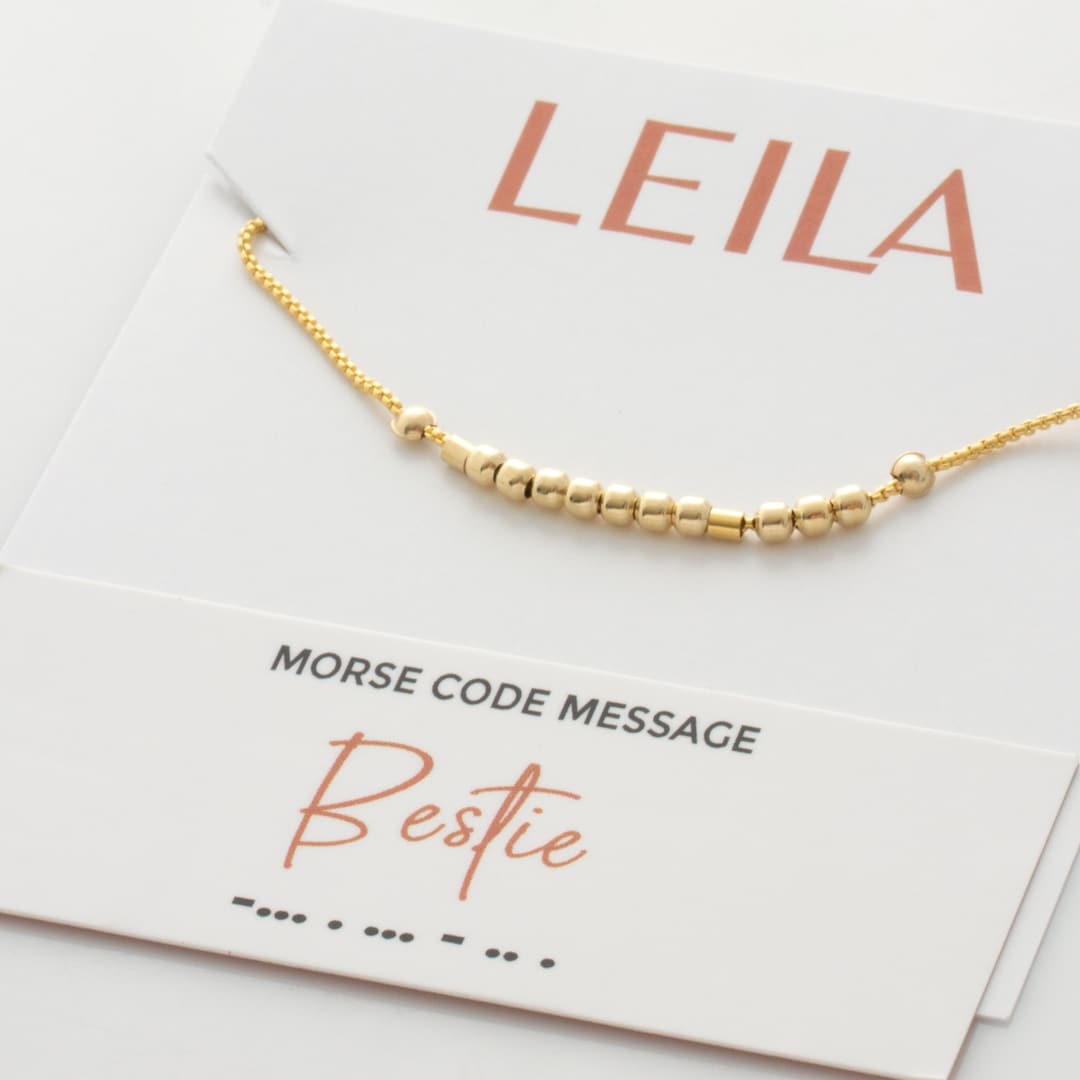 Bestie - Hidden Morse Code Message Bracelet, Friendship Bracelet ...