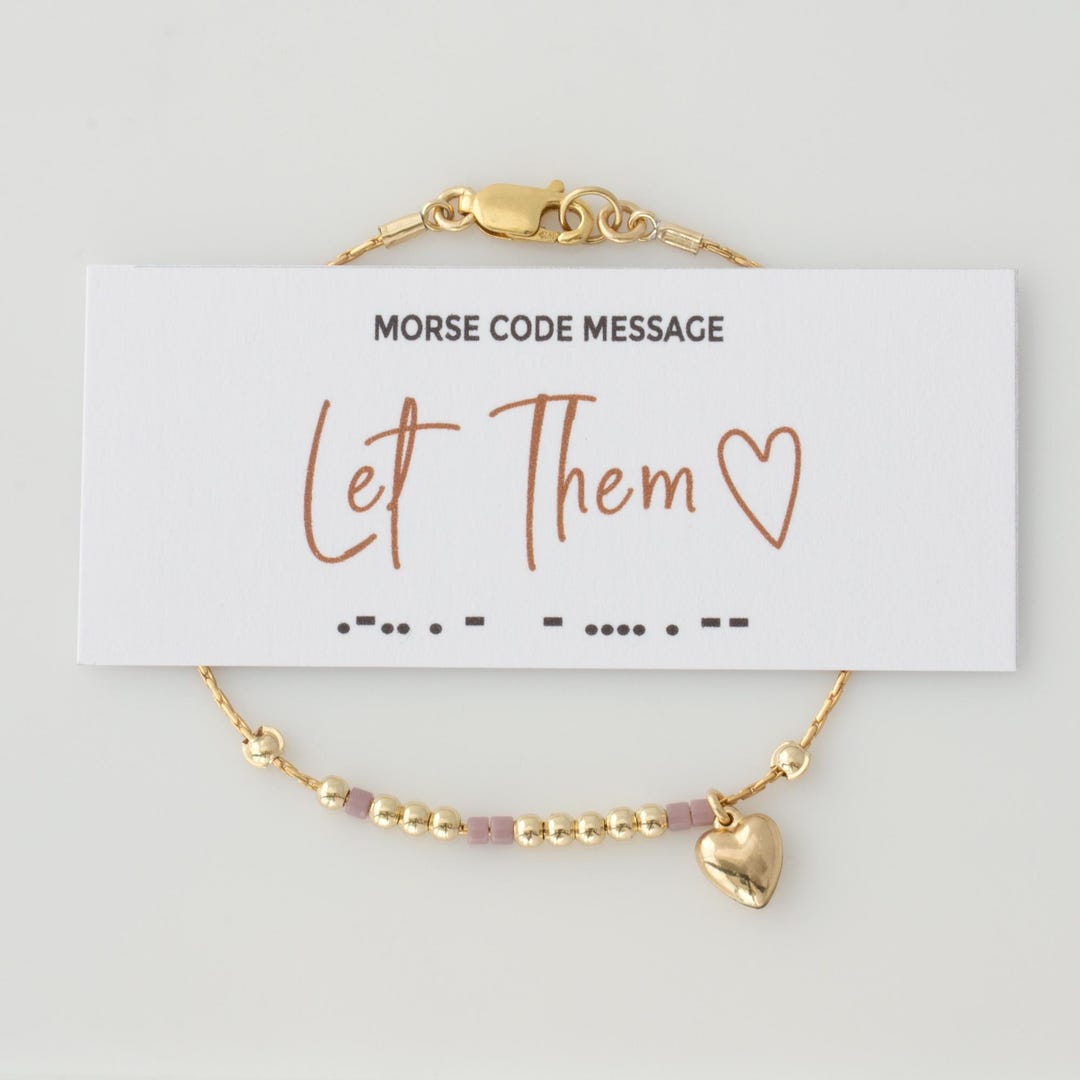 Let Them Morse Code Bracelet in 14K Gold Filled or Sterling Silver ...