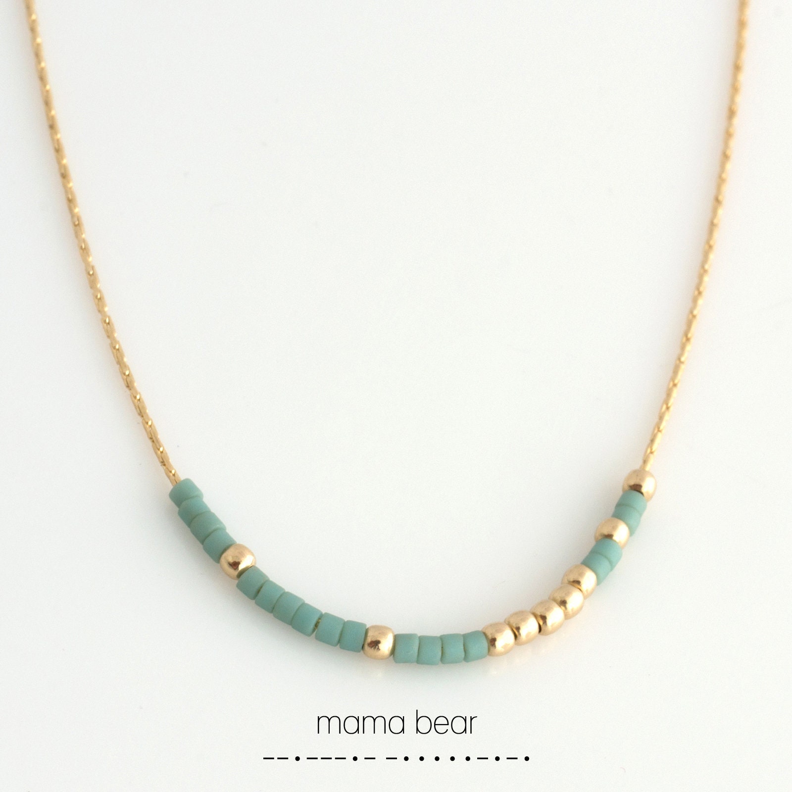 Morse Code Necklace Dainty Necklace With Tiny Beads Morse - Etsy Australia